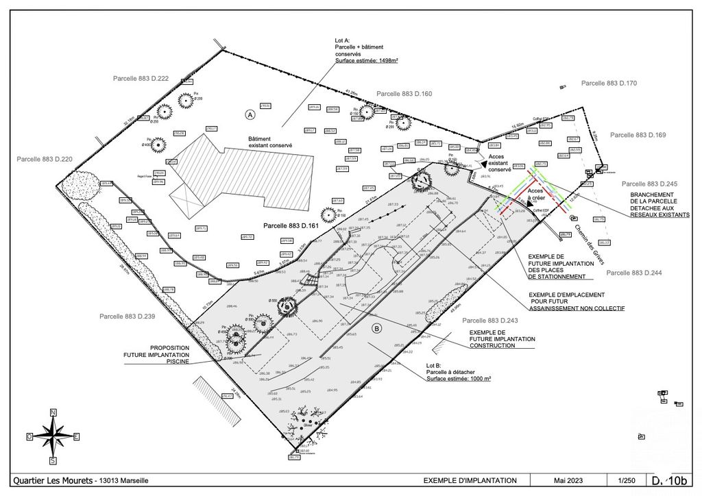 Terrain de 1000 m2 en vente - Marseille, France - 128920369 ...